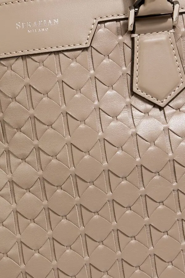 SERAPIAN Day Woven Leather Tote
