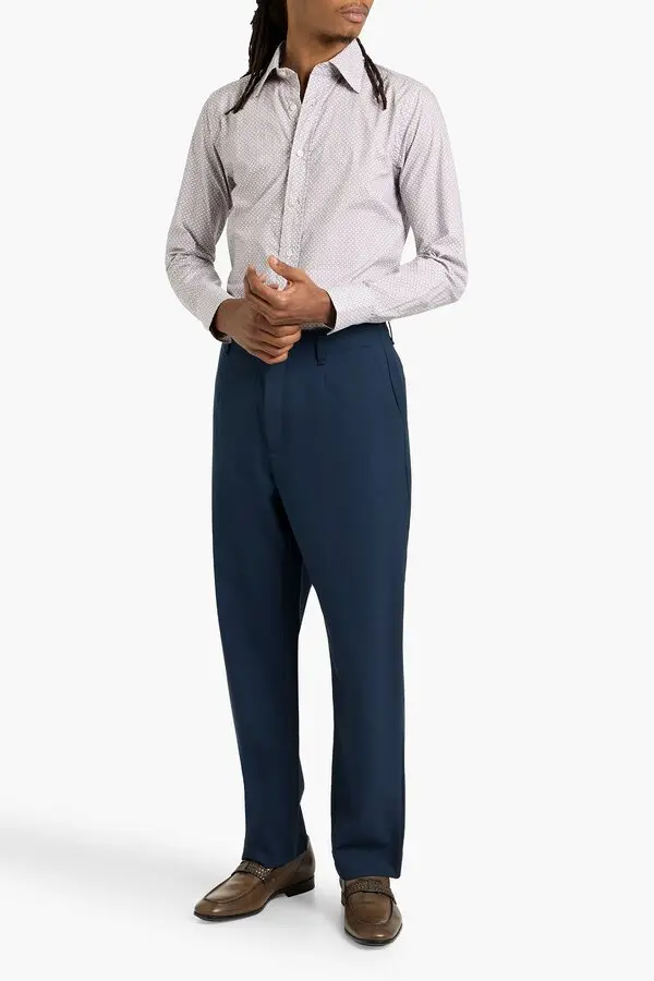 Canali Printed Cottonpoplin Shirt