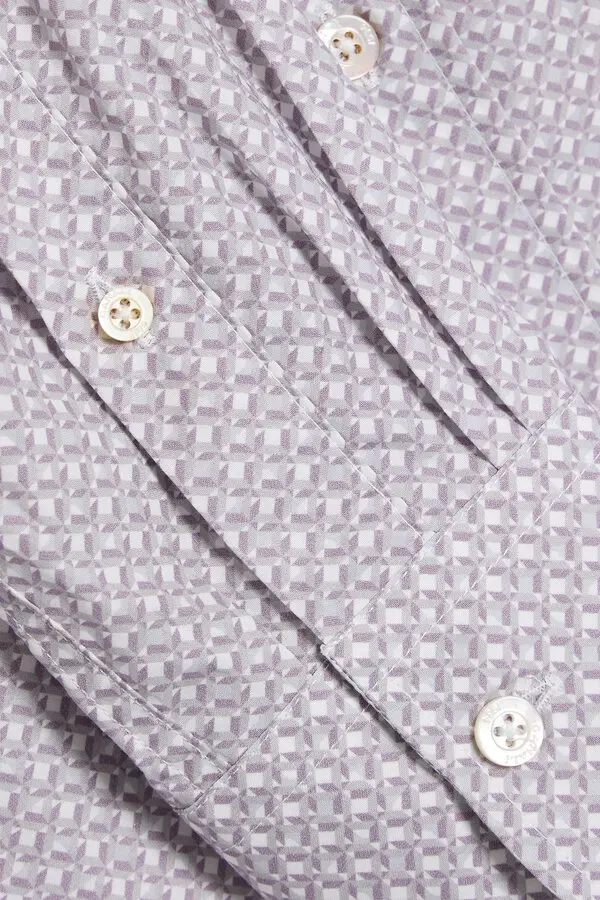 Canali Printed Cottonpoplin Shirt