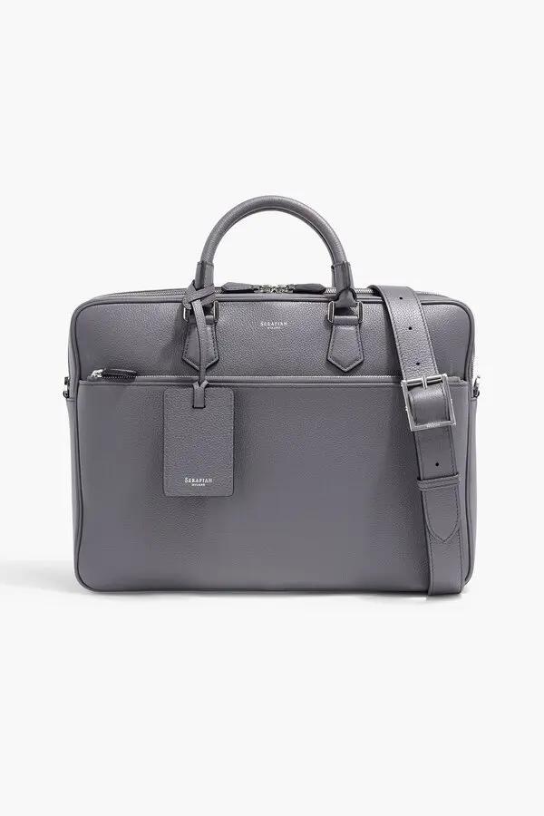SERAPIAN Pebbledleather Briefcase