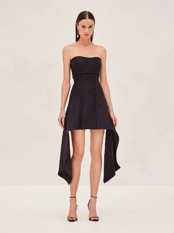 Alexis Brigitte Strapless Mini Dress With High-low Hemline