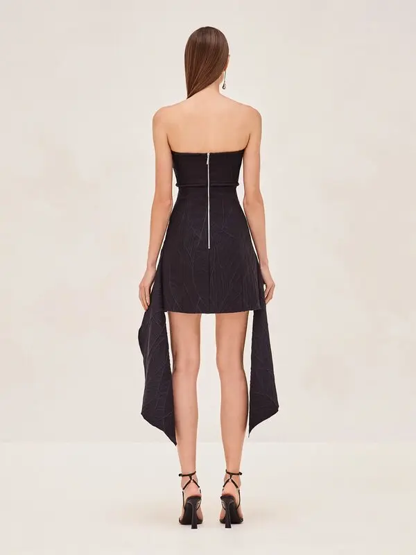 Alexis Brigitte Strapless Mini Dress With High-low Hemline