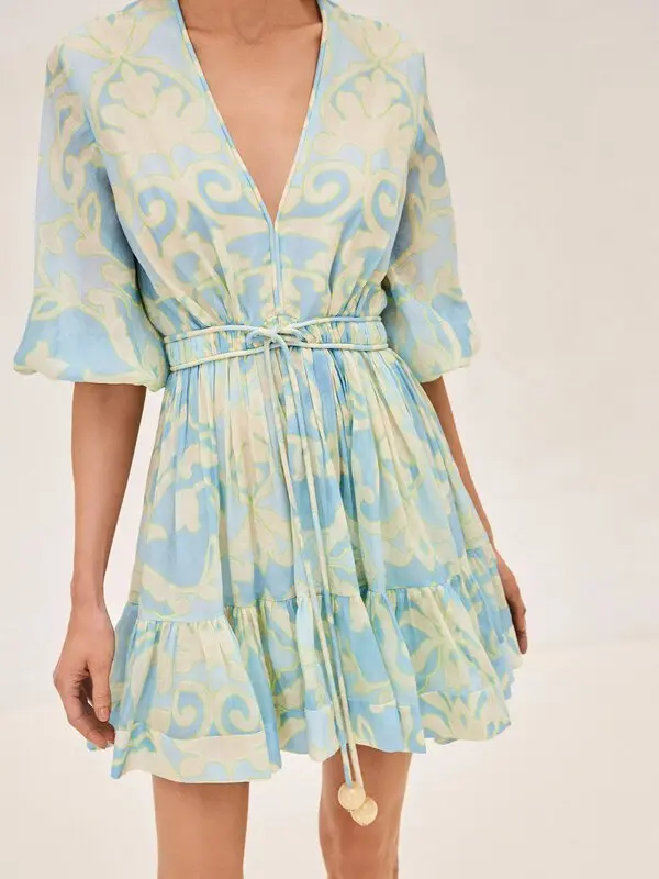Alexis Capri Dress - Blue Vine