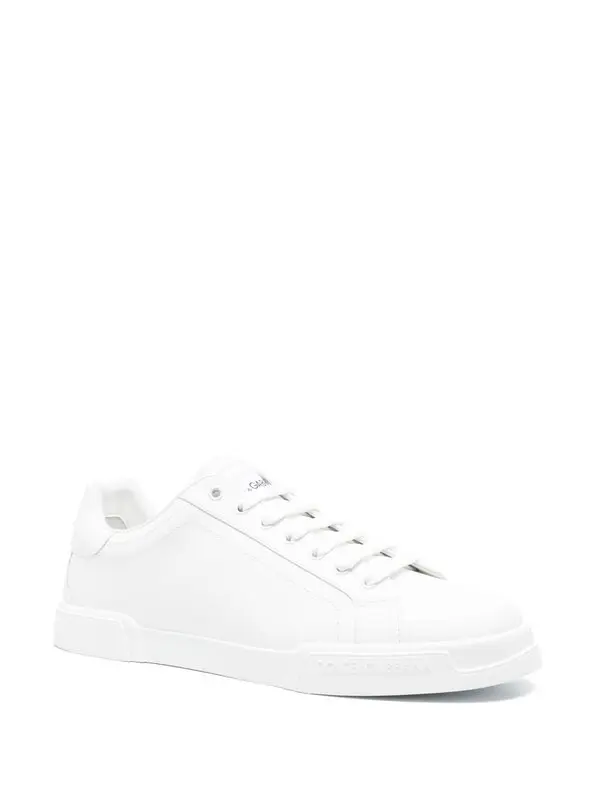 Dolce & Gabbana Portofino Leather Lace-up Sneakers