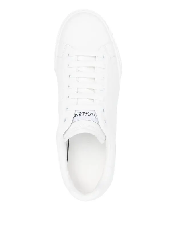 Dolce & Gabbana Portofino Leather Lace-up Sneakers