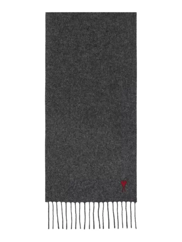 AMI Paris De Coeur Wool Scarf