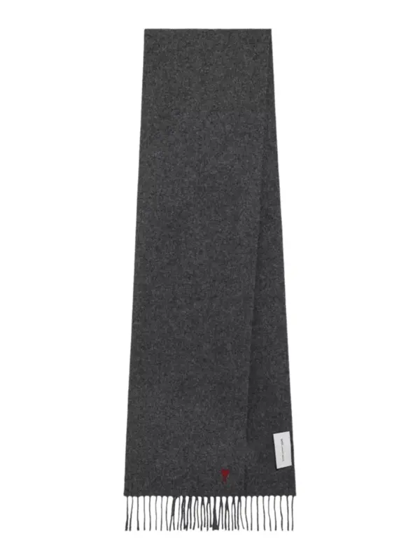 AMI Paris De Coeur Wool Scarf