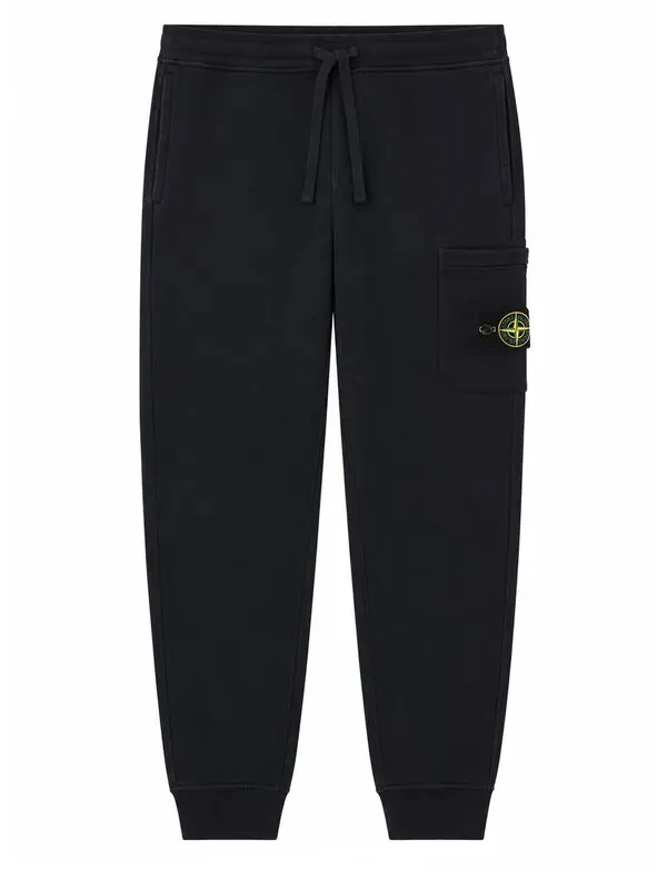 Stone Island Pantalone Jogger In Felpa - Blue