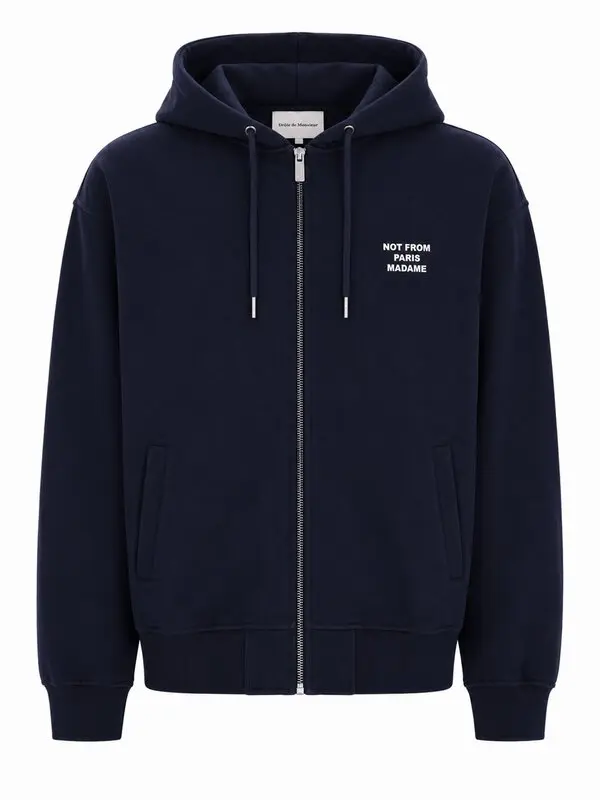 Drole De Monsieur Felpa Con Zip E Cappuccio
