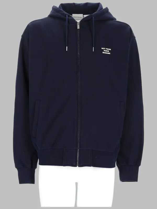 Drole De Monsieur Felpa Con Zip E Cappuccio