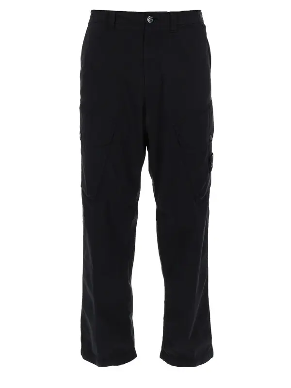 Stone Island Pantalone Cargo In Twill