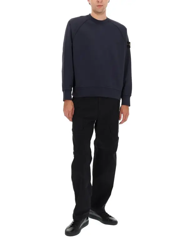 Stone Island Pantalone Cargo In Twill