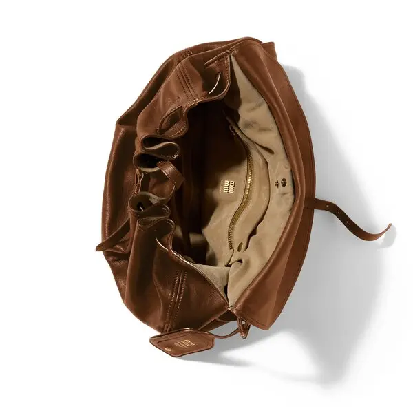 Miu Miu Rendez-vous Leather Hobo Bag - Oak