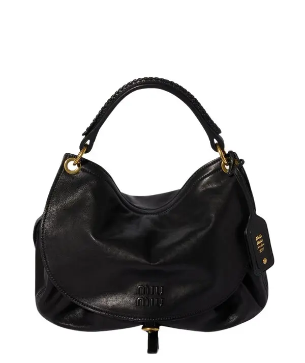 Miu Miu Rendez-vous Leather Hobo Bag