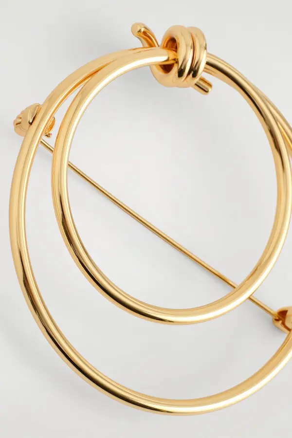 Cos Knotted Brooch In -tone Brass