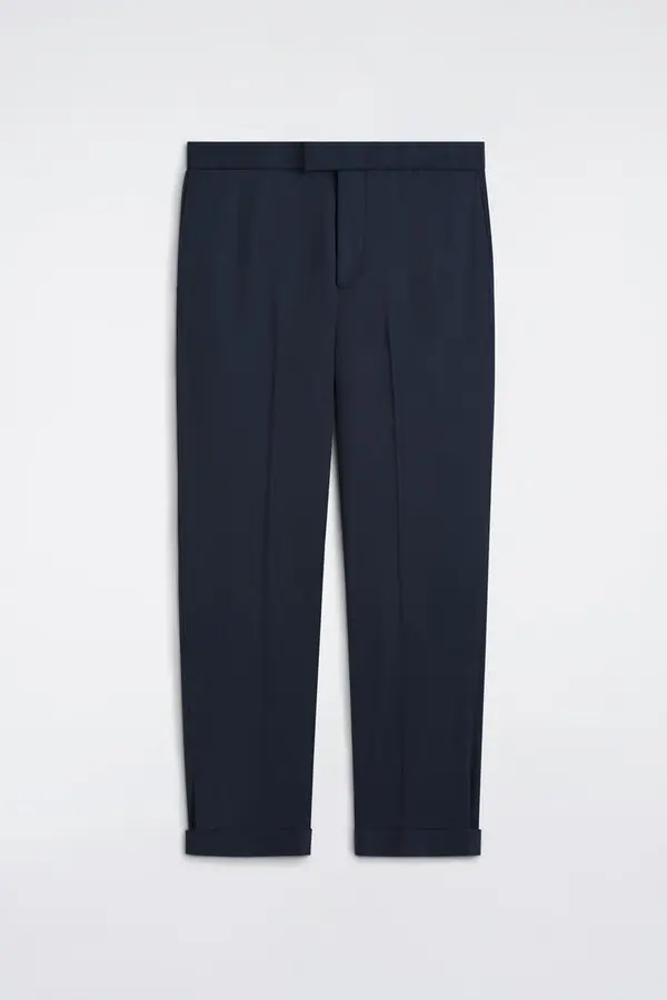 Cos Packable Regular-fit Straight-leg Pants - Navy