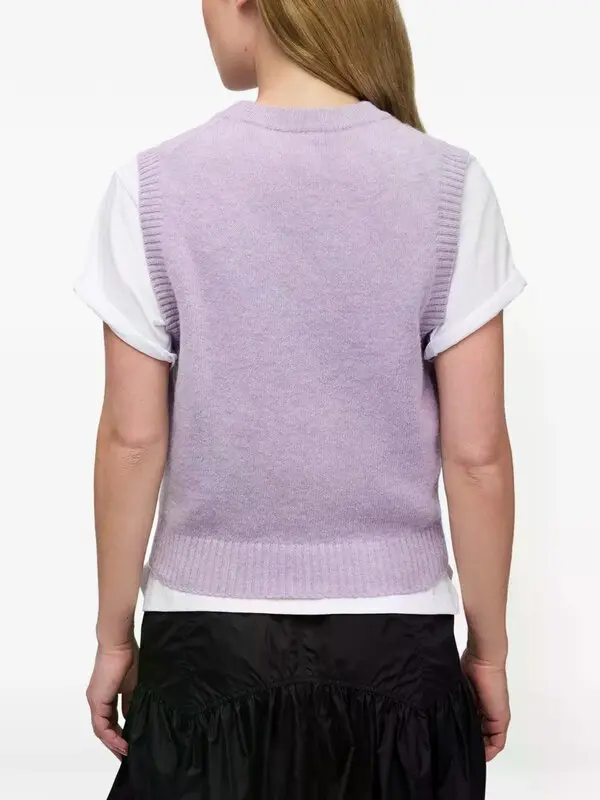 GANNI Forest Teddy Intarsia Knit Vest