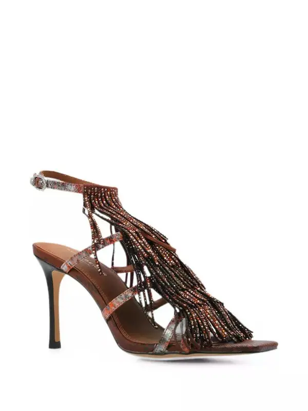Kurt Geiger Fringe Embellished Stiletto Sandals