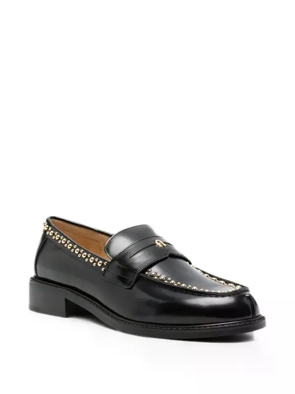 Furla Studded Leather Loafers