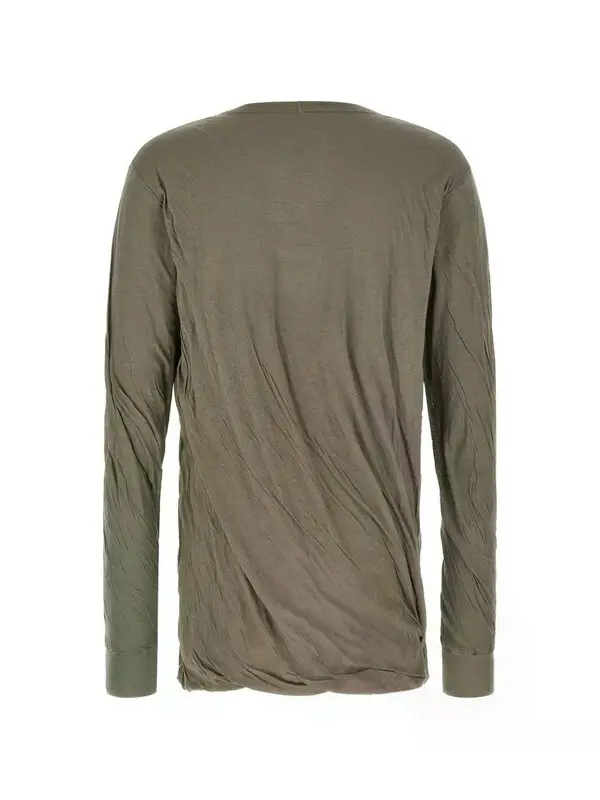 Rick Owens Jumbo Double Ls T In Drk Pearl Unstable Cotton