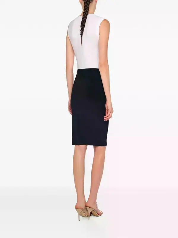 Norma Kamali Straight-cut High-waist Midi Skirt