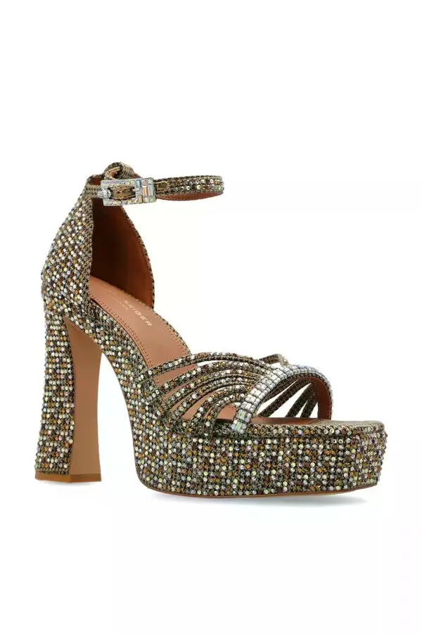 Kurt Geiger Crystal Embellished Platform Sandals
