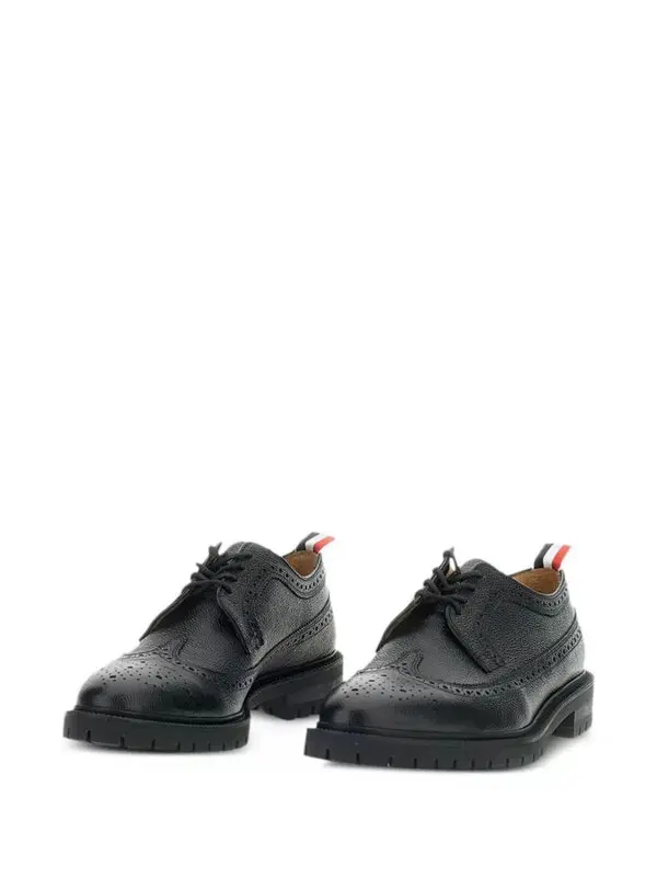 Thom Browne Longwing Brogue Pebbled Leather Lace-up Shoes