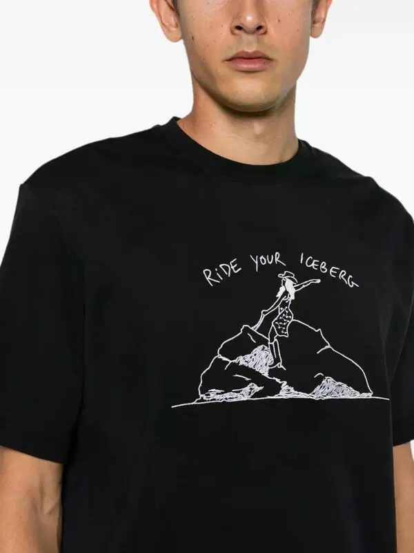 Iceberg Short-sleeve Embroidered T-shirt