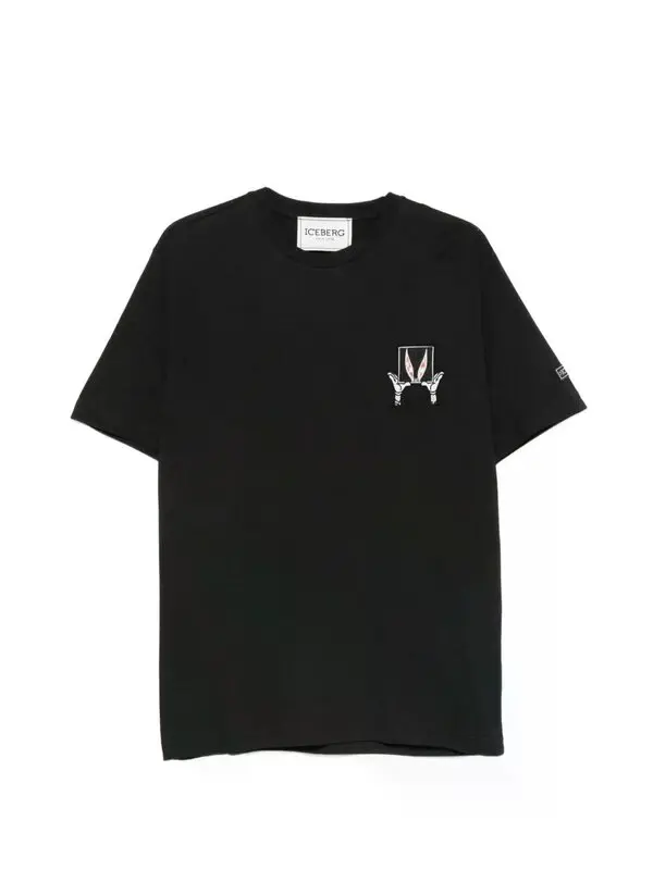Iceberg Looney Tunes Embroidered T-shirt - Black