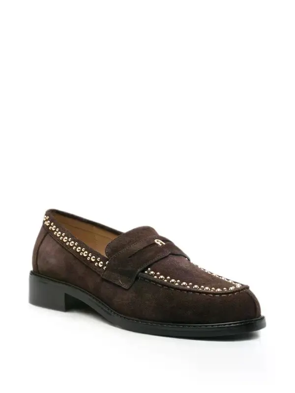 Furla Embellished Suede Loafers