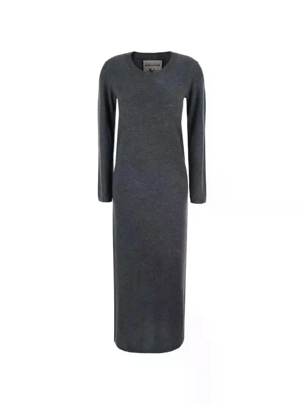 SEMICOUTURE Brenda Cable-knit Long-sleeve Midi Dress