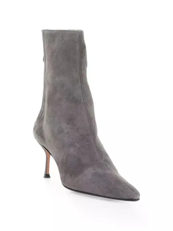 AQUAZZURA Ribbed-panel Suede Ankle Boots
