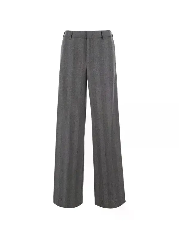 PT TORINO Herringbone-pattern Wide-leg Trousers