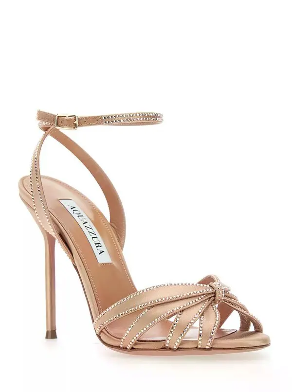 AQUAZZURA Crystal-embellished Wrap-around Sandals
