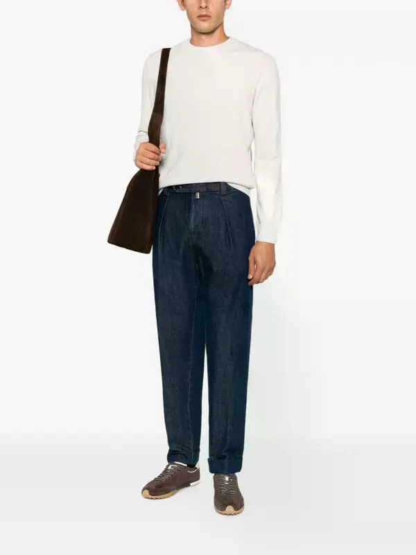 BERWICH Pleated Turned-up Trousers
