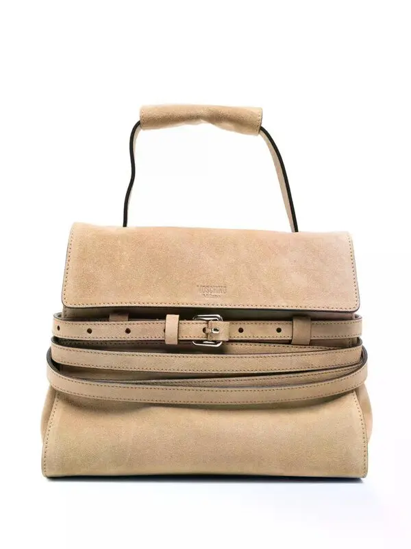 Moschino Suede Tote Bag - Neutrals