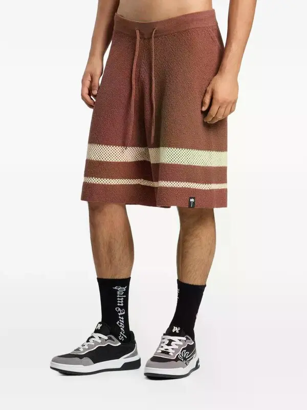 Palm Angels Palm Type Loose-knit Shorts