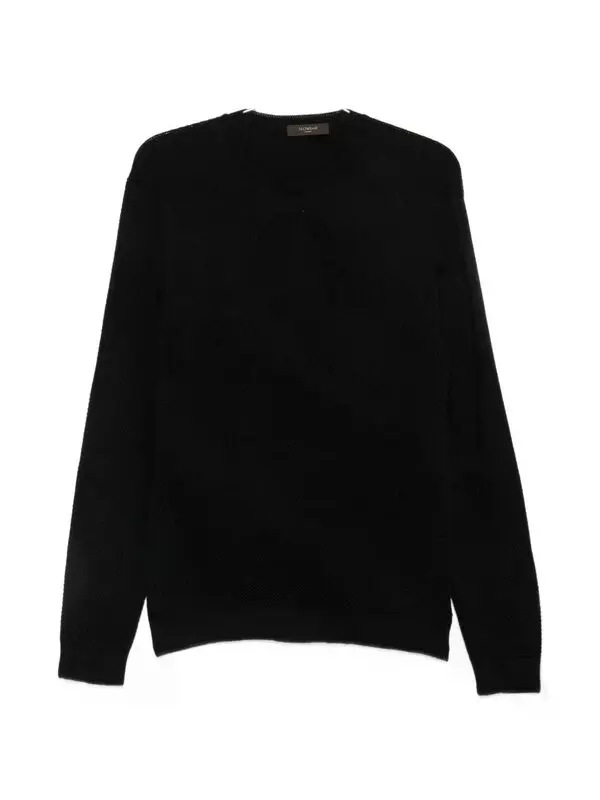 SLOWEAR Waffle-knit Long-sleeve Sweater