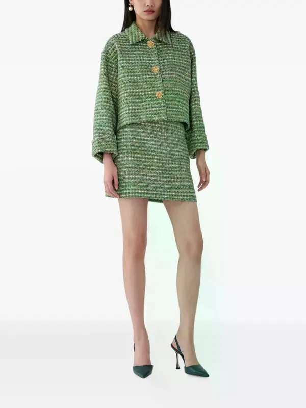 Carolina Herrera Cropped Tweed Jacket