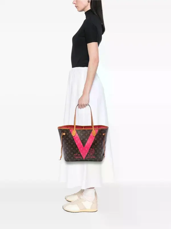 LOUIS VUITTON Limited Edition Monogram V Neverfull Mm Tote Bag - Brown