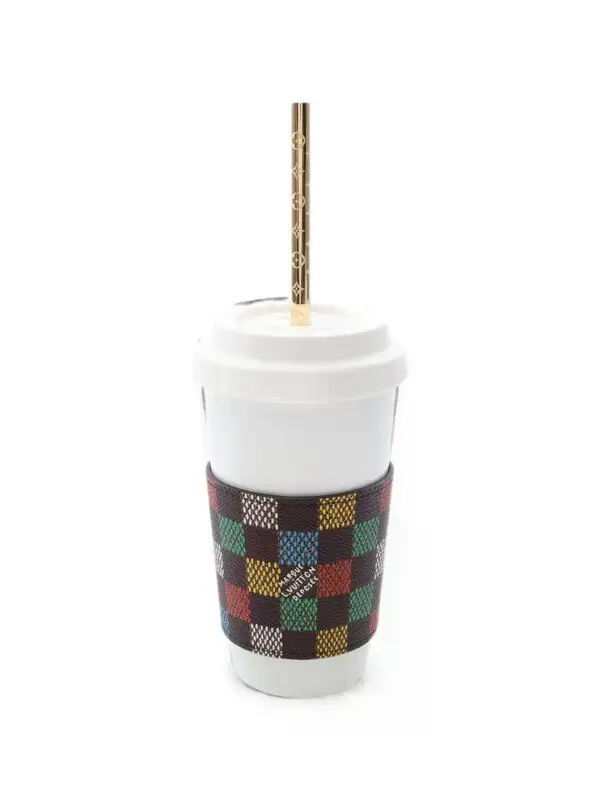 LOUIS VUITTON 2010s Damier Cup And Straw