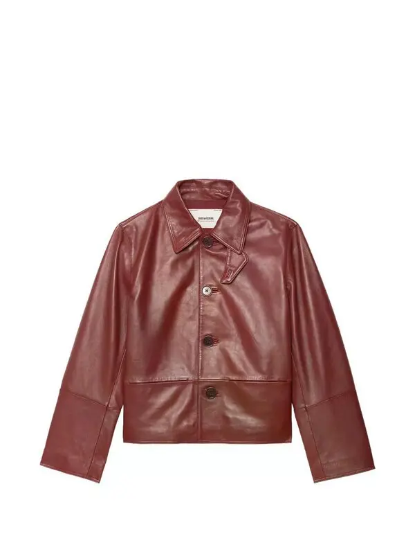 Zadig&Voltaire Leather Button-up Jacket