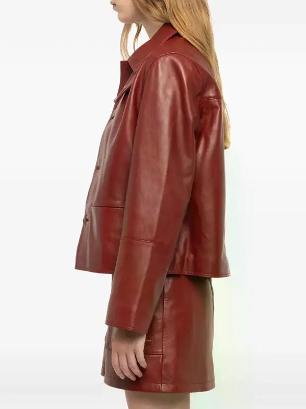 Zadig&Voltaire Leather Button-up Jacket