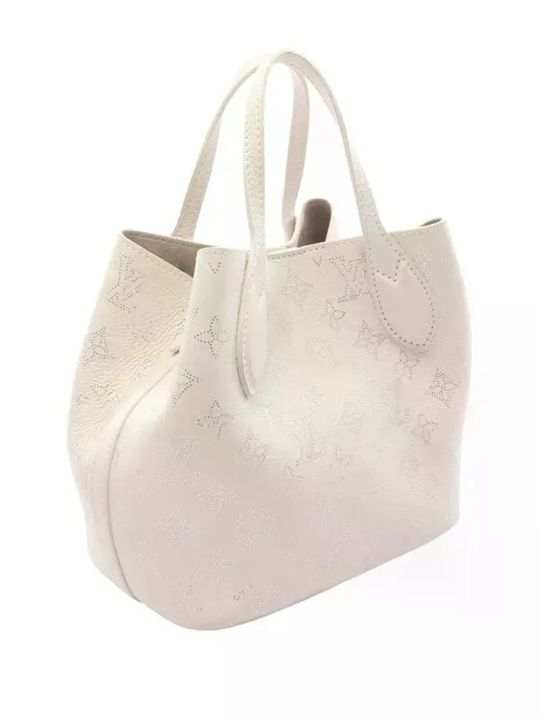 LOUIS VUITTON Monogram Mahina Blossom Pm Satchel - White