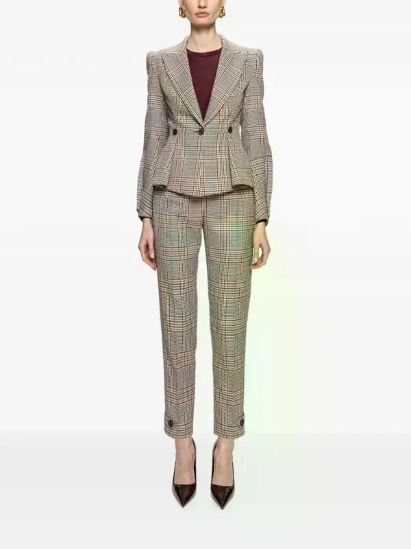 NISSA Checked Tailored Tapered Pants