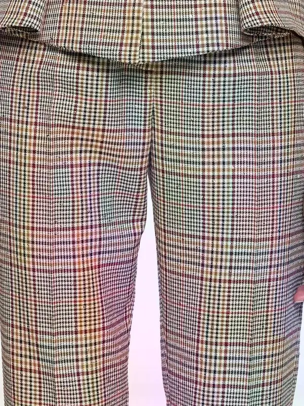 NISSA Checked Tailored Tapered Pants