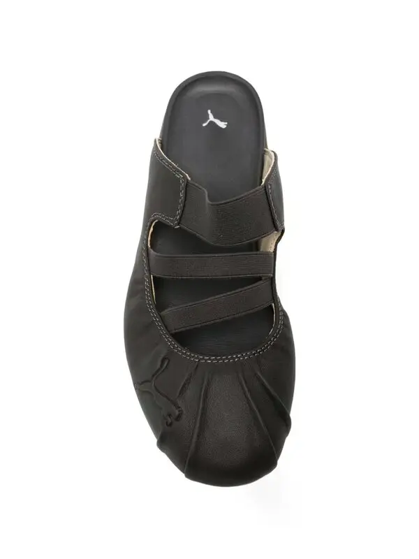 PUMA Speedcat Logo-embossed Leather Mules - Brown
