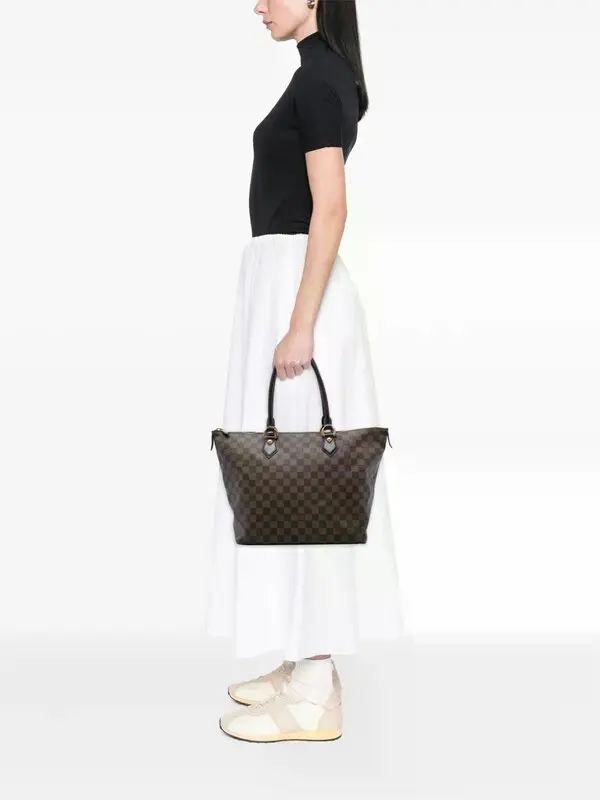 LOUIS VUITTON Damier Ebene Saleya Mm Tote Bag