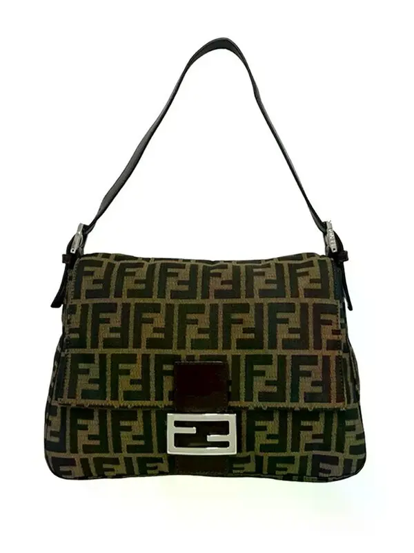 Fendi 2000-2010 Zucca Canvas Mamma Forever Shoulder Bag - Brown