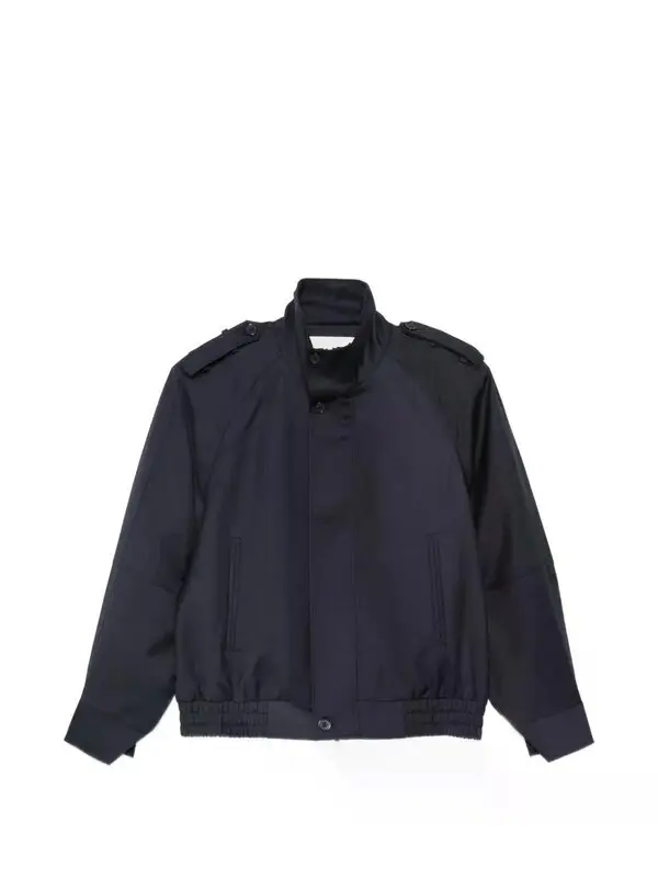 THE FRANKIE SHOP Kelly Epaulette-detail Zip-up Jacket - Blue